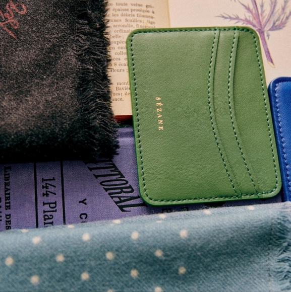Sezane | Accessories | Nwt Sezane Jean Card Holder Smooth Green | Poshmark